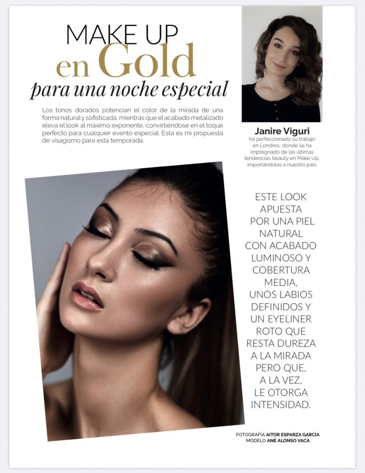 Artículo de belleza en la Revista Nueva Estética - Janire Viguri
